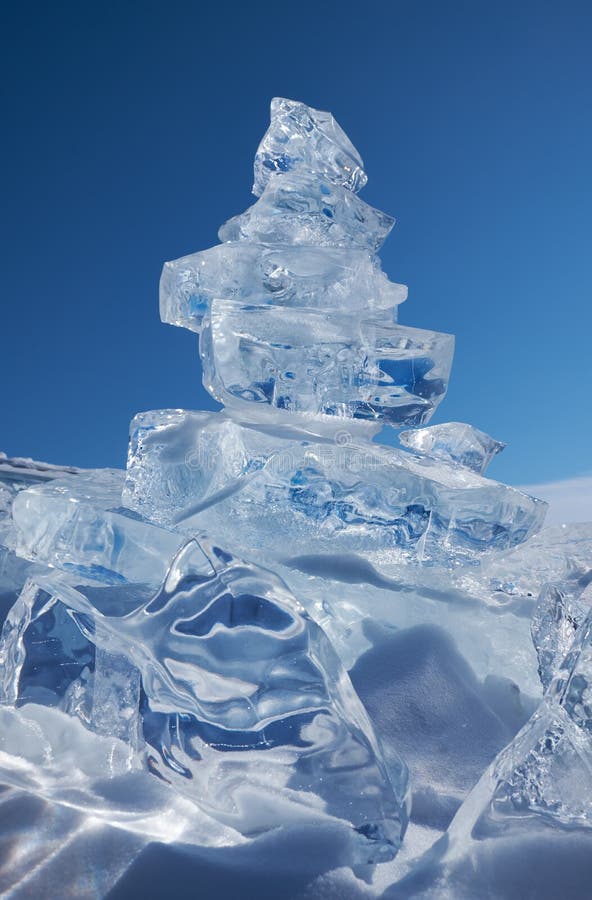 Ice Floe Crystal Under Blue Sky Background Stock Image - Image of ...