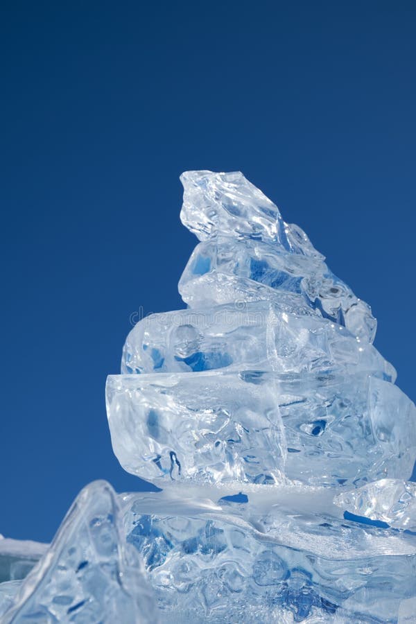 Ice Floe Crystal Under Blue Sky Background Stock Image - Image of ...