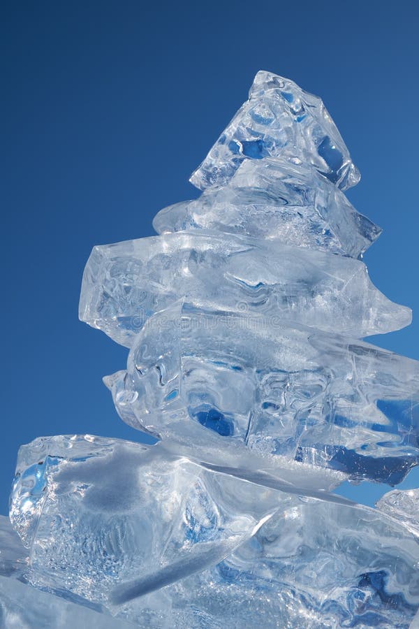 Ice Floe Crystal Under Blue Sky Background Stock Image - Image of ...