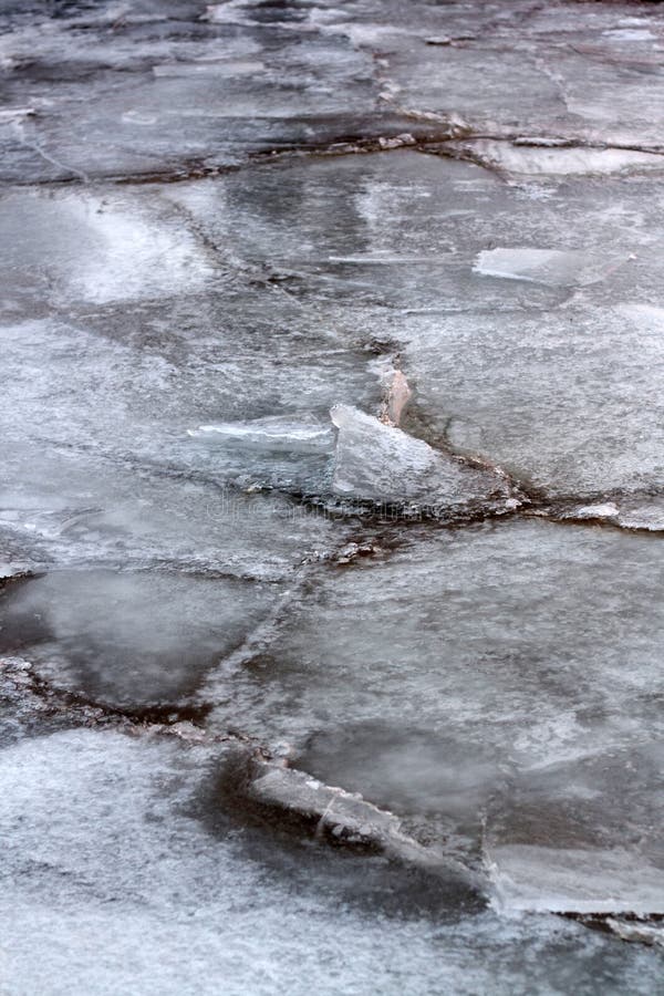 Ice Floes on the Lake at Winter. Frozen Lake Stock Photo - Image of ...