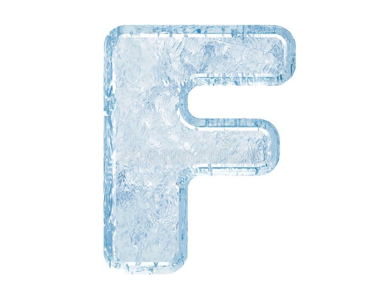 Ice Font. Number One. with Clipping Path Stock Illustration ...