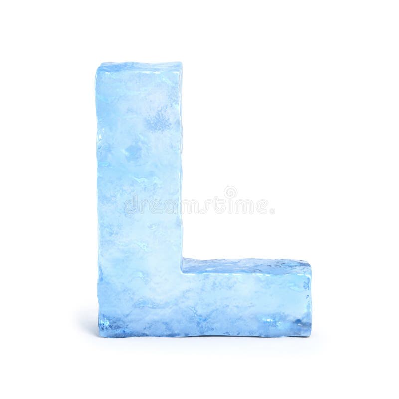 Ice Font 3d Rendering, Letter L Stock Illustration - Illustration of ...