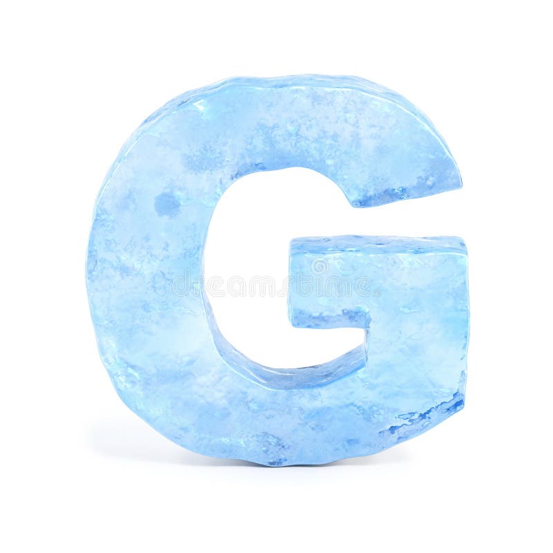 Ice Font 3d Rendering, Letter G Stock Illustration - Illustration of ...