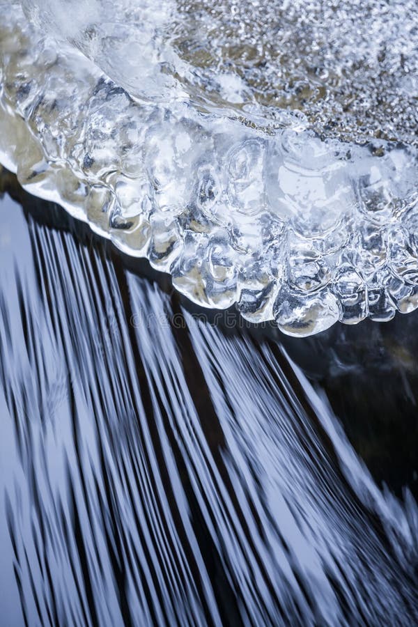 Ice Formation and Flowing Water Stock Image - Image of flowing, frosty ...
