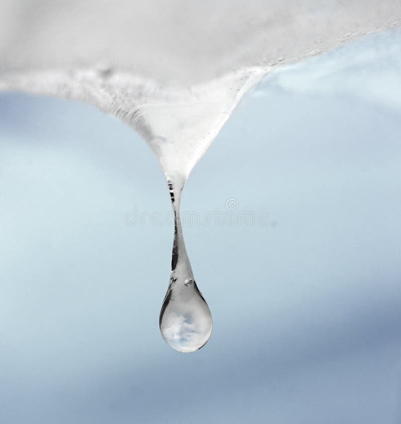 Icicle with drop of water stock photo. Image of frozen - 30308376