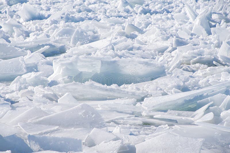 Ice Formation on Lake Michigan Pier Stock Photo - Image of cold ...