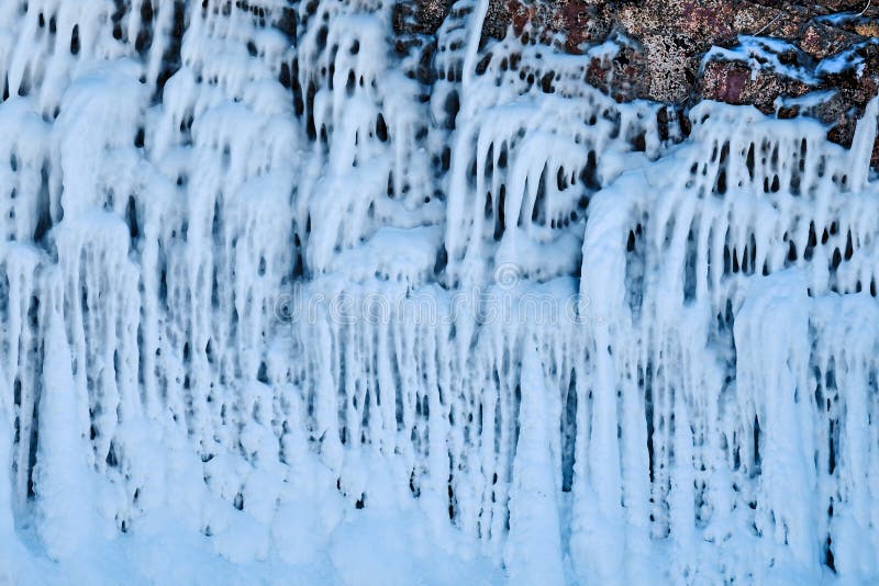 Ice Formations. Forms of Frozen Water Stock Image - Image of landscape ...