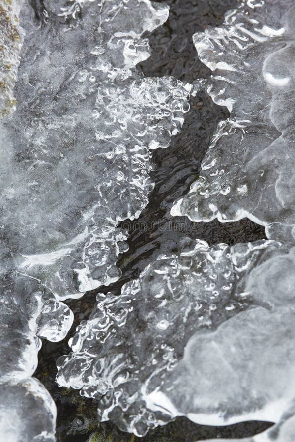 Ice Formations in a Frozen Brook in Chaplin, Connecticut Stock Photo ...