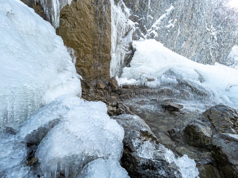 Ice Formations in Waterfall Texture, Shapes, Changes and Magical Images ...