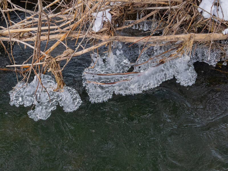 Ice Forms Formed by the Effect of Cold Air in Streams Stock Image ...