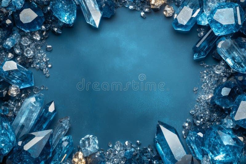 Ice Frame Creating a Refreshing Blue Background with Copy Space, Ideal ...