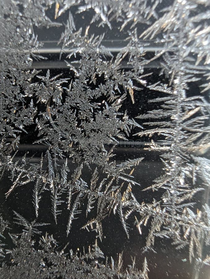 Ice Frost Winter Storm Cold Weather Window Frost Stock Image - Image of ...