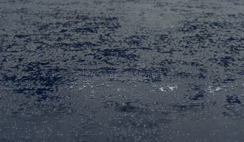 Ice on a Frozen Surface Angle View Stock Photo - Image of defrosting ...