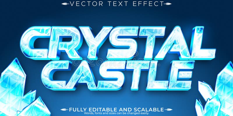 Ice Frozen Text Effect, Editable Cold and Frost Text Style Stock Vector ...