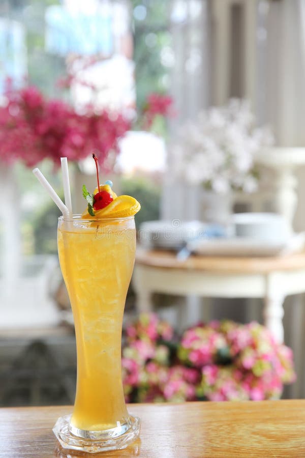 Iced fruit tea drink stock photo. Image of cold, food - 136976854