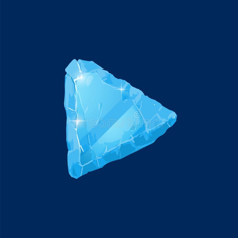 Ice Game User Interface Button. Blue Crystal Shining Iced Texture Play ...