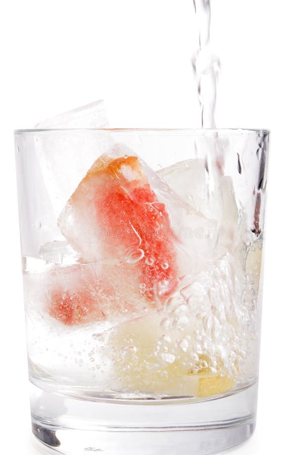 Cold Glass with Ice Water stock photo. Image of drink - 9216826