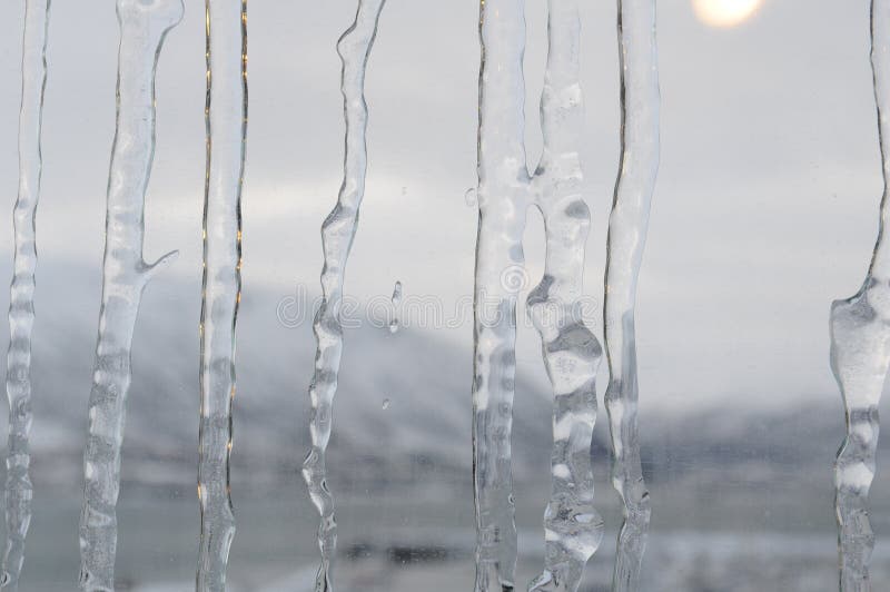 Ice on glass stock photo. Image of winter, abstraction - 7614388