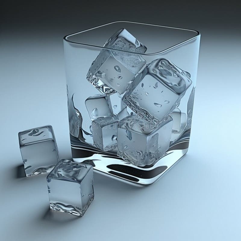 Ice in a glass stock illustration. Illustration of climate - 270334774