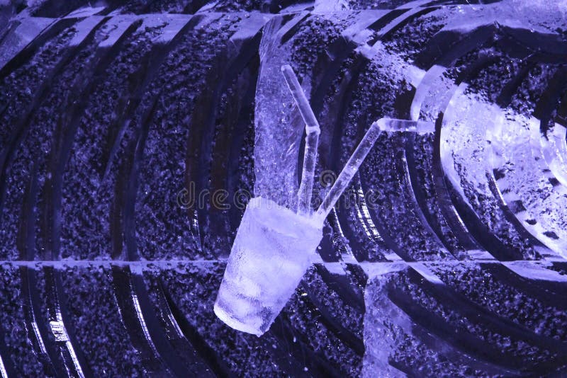 Ice Glass Sculpture of Ice and Snow Stock Photo - Image of cold, water ...