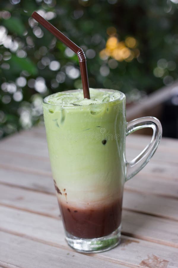 Ice Green Tea Mixed Chocolate. Stock Photo - Image of smoothie, drink ...