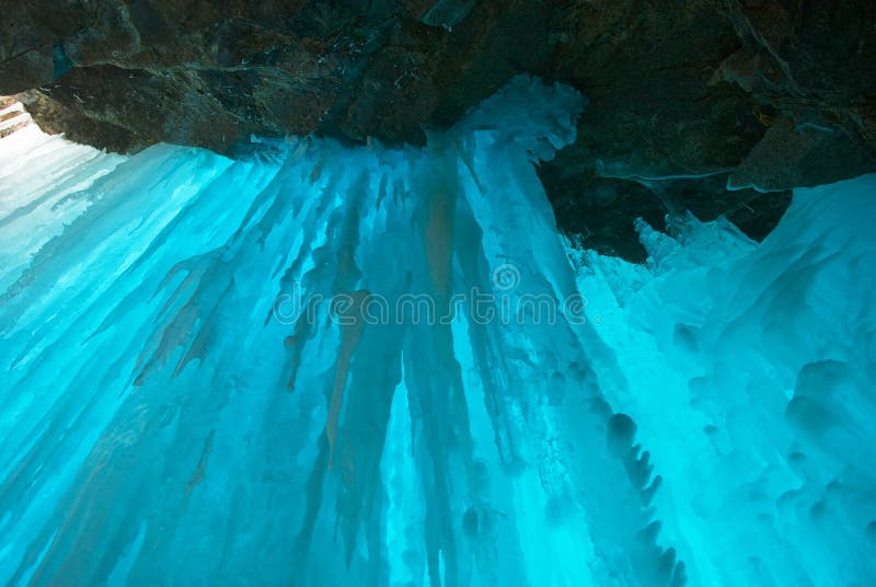 Ice grotto stock image. Image of cavern, stalactite, mysterious - 7004849