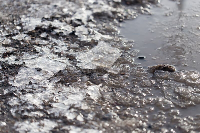 Ice on the Ground As a Background Stock Image - Image of weather ...