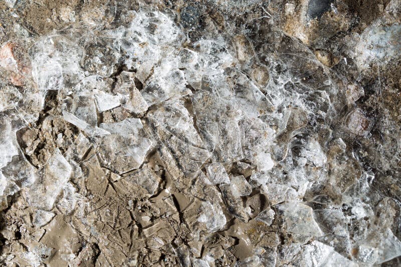 Ice on the Ground As a Background Stock Image - Image of frost ...