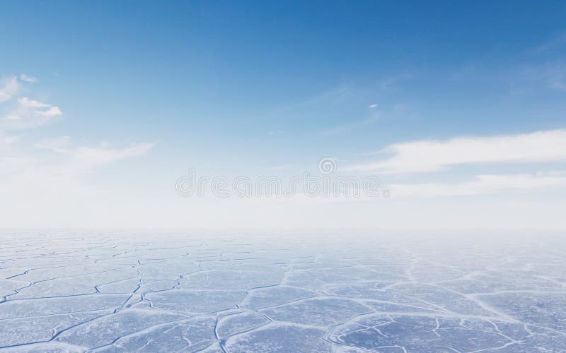 Ice Ground with Crack Pattern, 3d Rendering Stock Illustration ...
