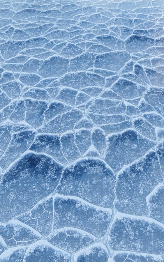Ice Ground with Crack Pattern, 3d Rendering Stock Illustration ...