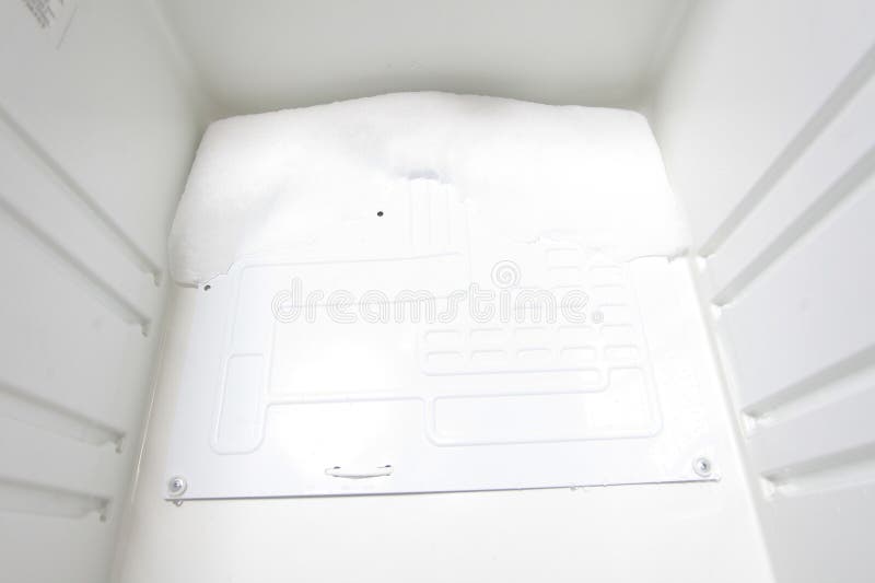 Ice Has Frozen Inside the Home Refrigerator Open Door Stock Photo ...