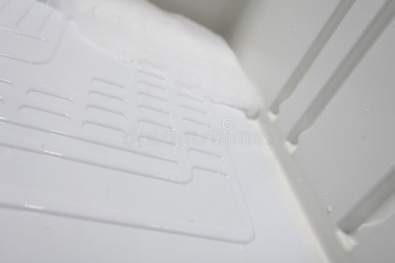Ice Has Frozen Inside the Home Refrigerator Open Door Stock Photo ...