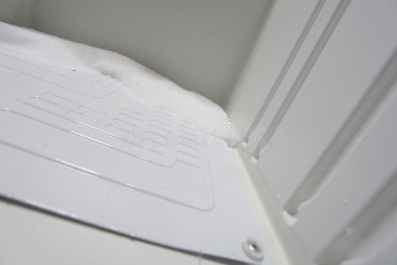 Ice Has Frozen Inside the Home Refrigerator Open Door Stock Photo ...