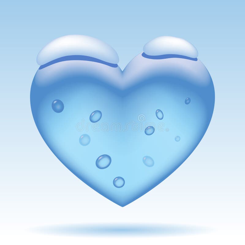Ice Heart stock vector. Illustration of vector, symbol - 63485371