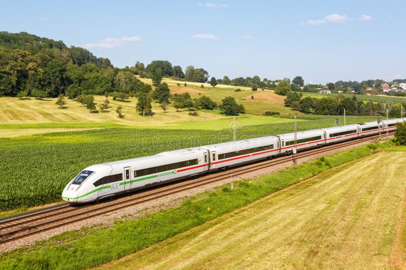 ICE 4 High-speed Train of Deutsche Bahn in Uhingen, Germany Editorial ...