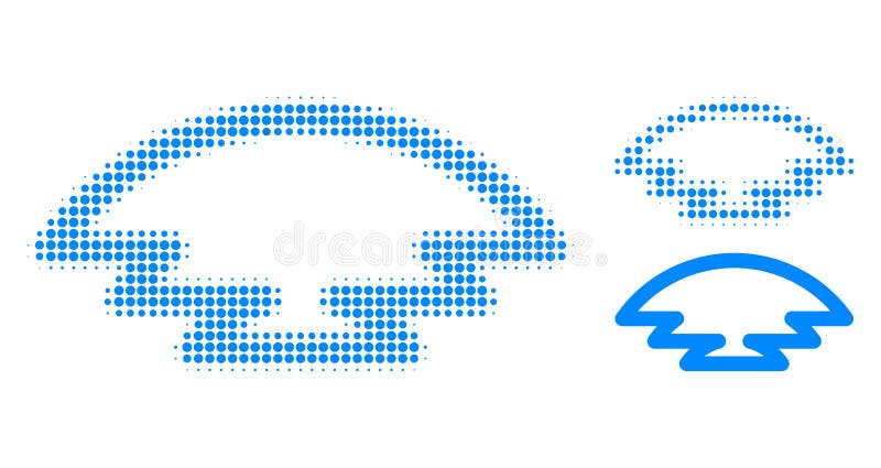 Ice Hill Halftone Dot Icon stock vector. Illustration of geometric ...