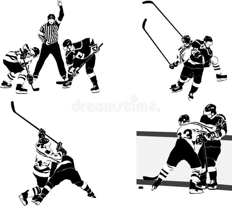 Ice hockey figures stock vector. Illustration of champion - 9251062