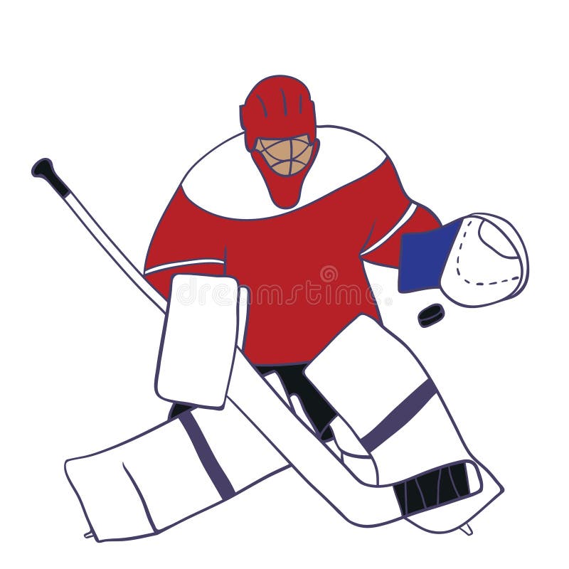 Hockey Goalie Stick Figure Stock Illustrations – 46 Hockey Goalie Stick ...