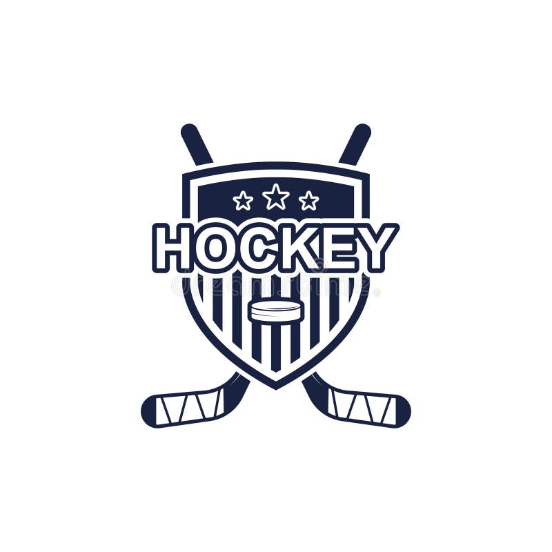 Ice Hockey Logo Icon Vector Illustration Design Stock Vector ...