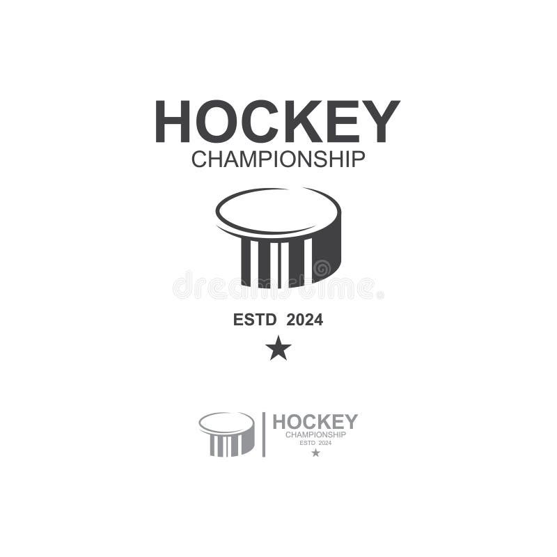 Ice Hockey Logo Icon Vector Illustration Design Stock Vector ...