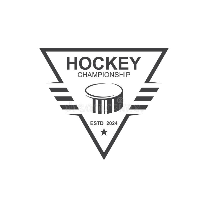 Ice Hockey Logo Icon Vector Illustration Design Stock Vector ...