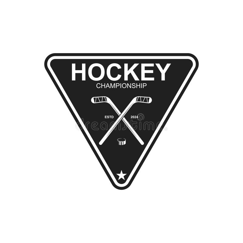 Ice Hockey Logo Icon Vector Illustration Design Stock Vector ...
