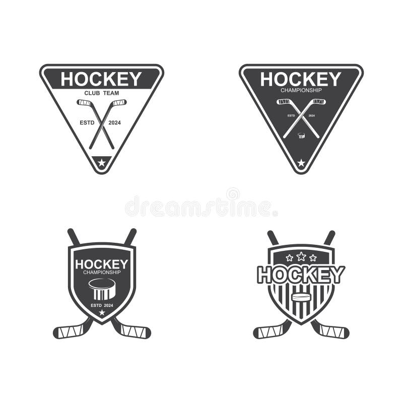 Set of Ice Hockey Logo, Emblem, Badges, Labels and Design Elements ...