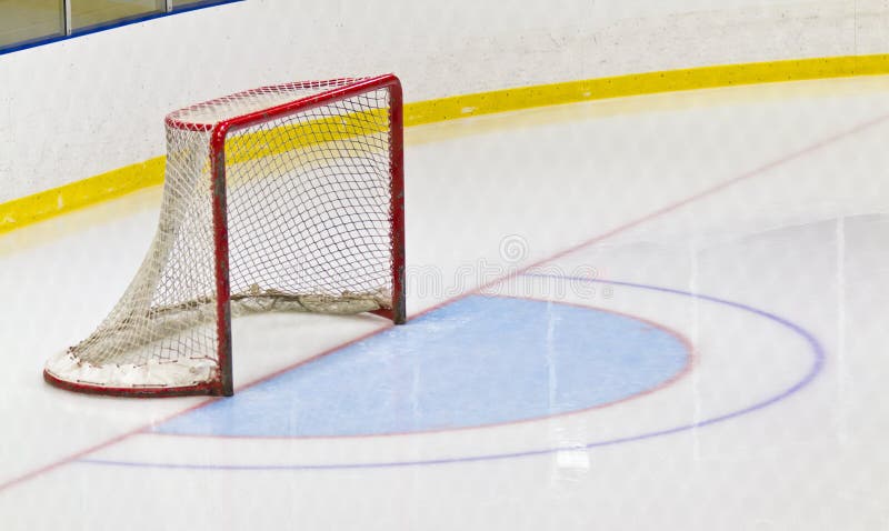 Hockey or Ringette Net in Rink Stock Image - Image of hockey, winter ...