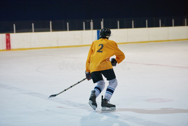 Ice Hockey Player in Action Stock Image - Image of action, athletic ...