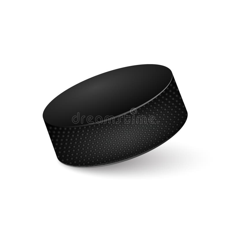 Ice Hockey Puck on a White Background Stock Vector - Illustration of ...