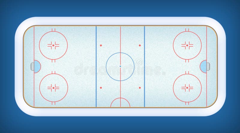 Ice Hockey Rink Top View Winter Sports Illustration Stock Illustration ...