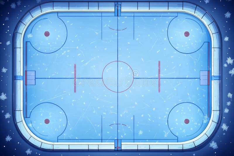 Ice Hockey Rink Vector Illustration Stock Illustration - Illustration ...