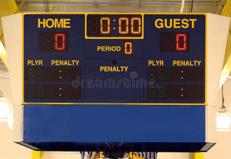 Ice hockey scoreboard stock photo. Image of scoreboard - 1968244