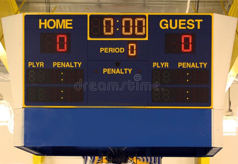 Ice hockey scoreboard stock photo. Image of scoreboard - 1968244